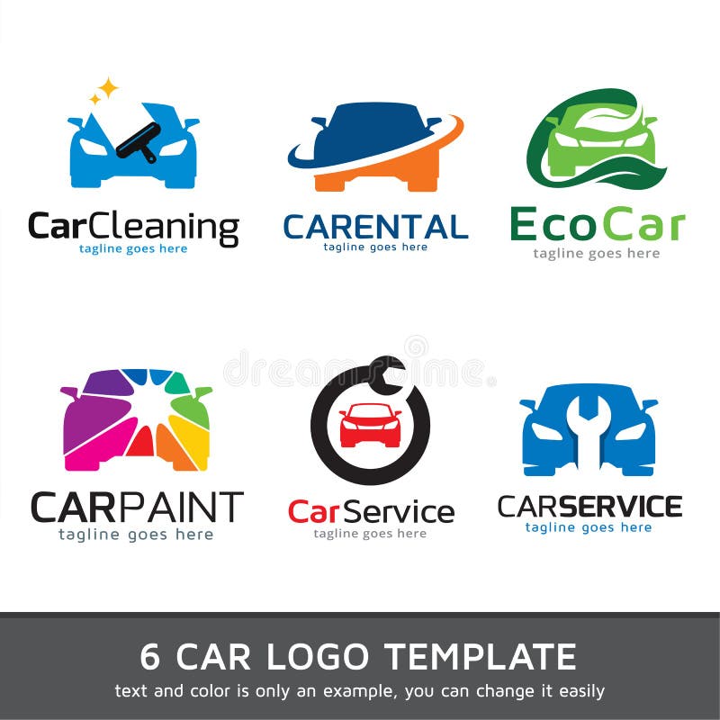 Bil Logo Template Design Vector Vektor Illustrationer - Illustration av ...