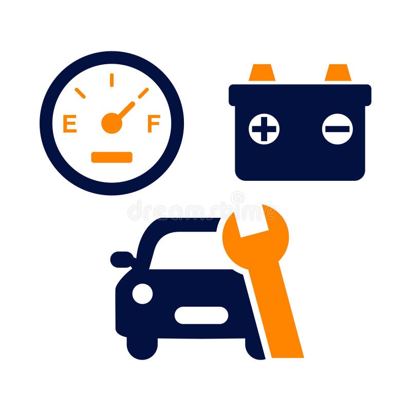 Bil Logo TemplateWith Flat Color Vektor Illustrationer - Illustration ...