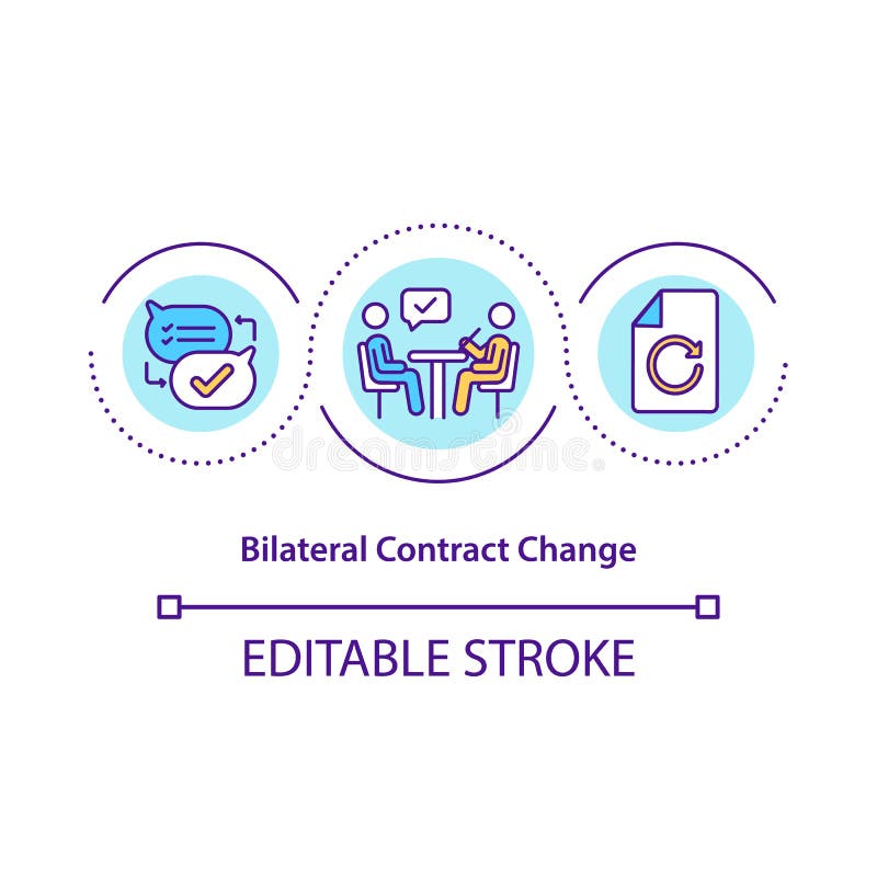 Bilateral Contract Change Concept Icon Stock Vector - Illustration of ...