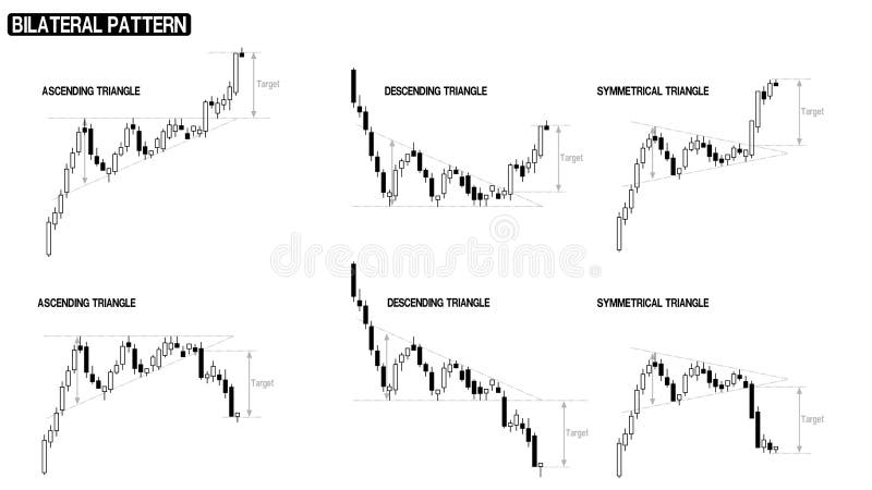 Bilateral Pattern of Stock Chart Compilation Stock Vector ...