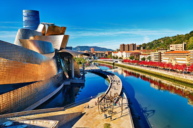 Bilbao Biscay Spain. Guggenheim Museum Editorial Stock Photo - Image of ...