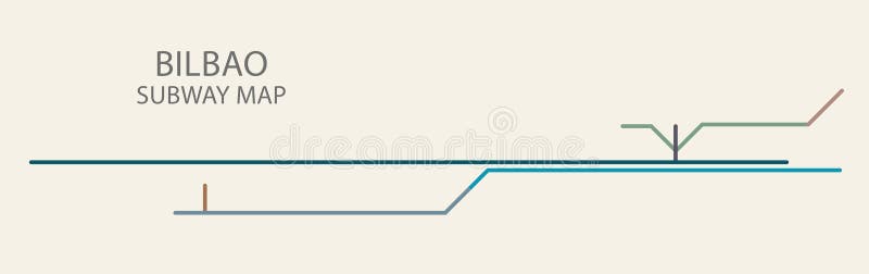 Bilbao City Subway Vector Map Colored Stock Vector - Illustration of ...