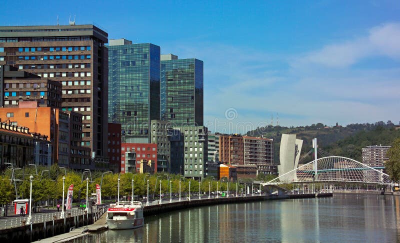Bilbao City View - Modern Part of the Town - Spain Editorial Stock ...