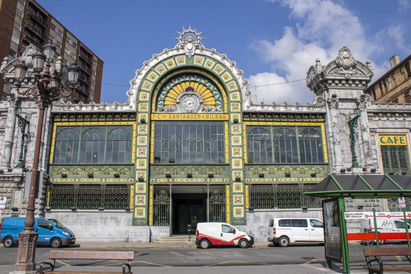 Bilbao Train Station Building, Pais Vasco Editorial Stock Image - Image ...
