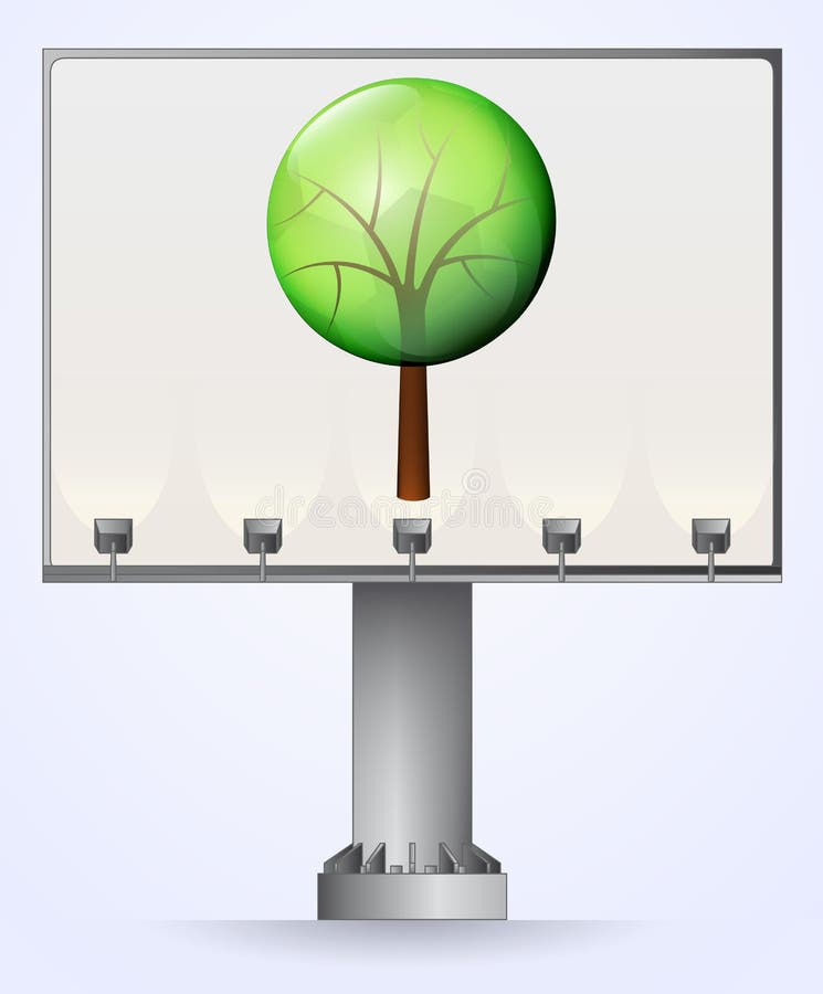 Bilboard Advertisement for Save Trees Stock Illustration - Illustration ...