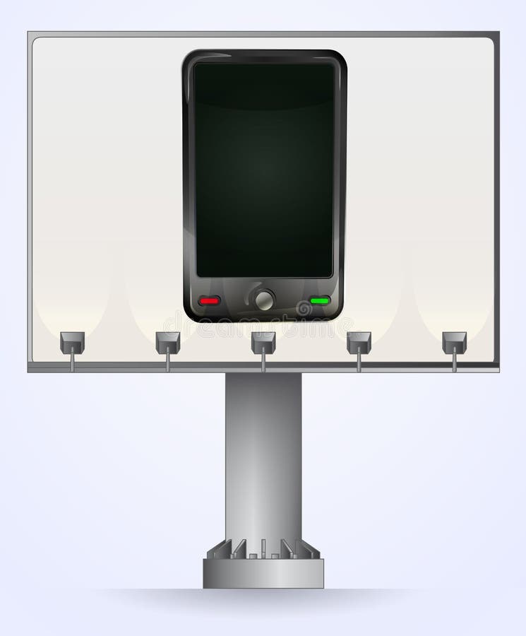 Bilboard Advertisement for Smart-phone Technology Stock Illustration ...