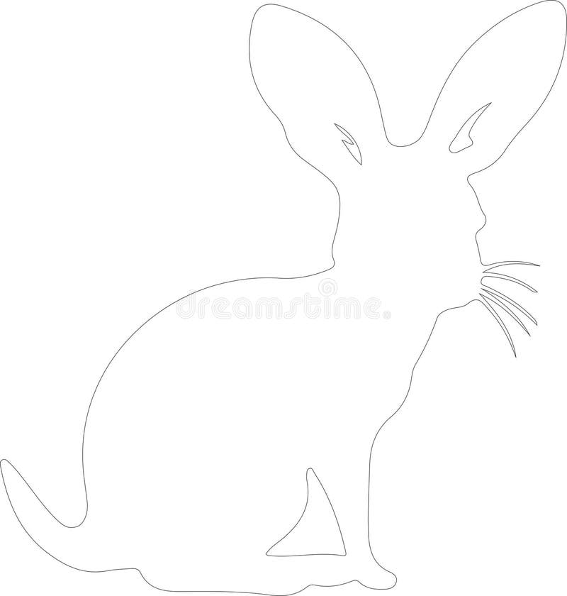 Bilby Outline Silhouette Generative Ai Stock Vector - Illustration of ...