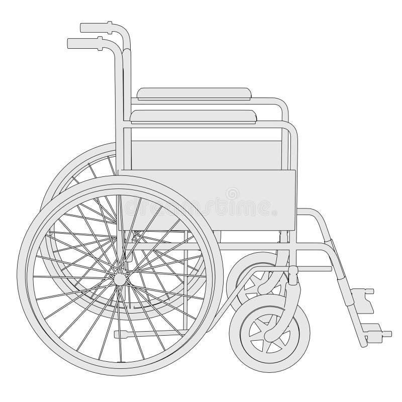 Tecknad Filmpojke Med Rullstolen Stock Illustrationer - Illustration av ...