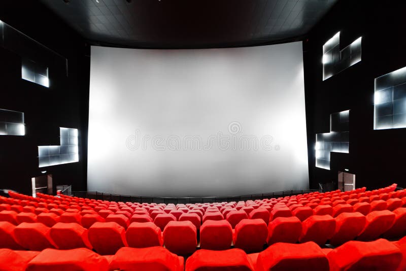 Kinoinnenraum stockfoto. Bild von podest, form, bildschirm - 22829888