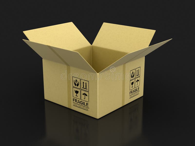 Bild von Open Paket stock abbildung. Illustration von papier - 80783897