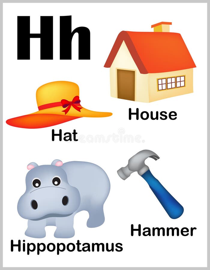 Bilder Des Alphabetbuchstaben H Vektor Abbildung - Illustration von ...