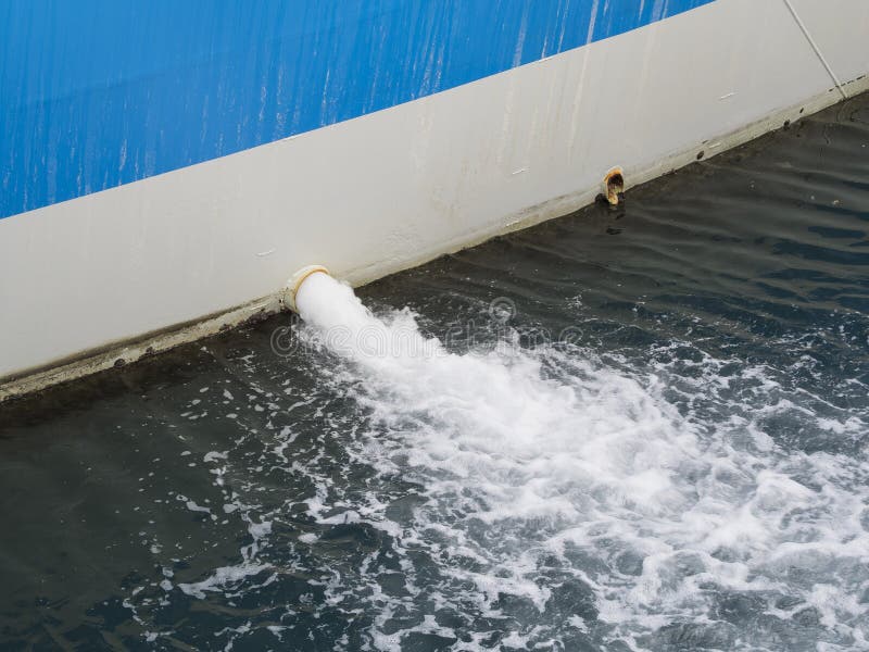 Bilge Water Pumped Out of the Side of a Ship Stock Photo - Image of ...