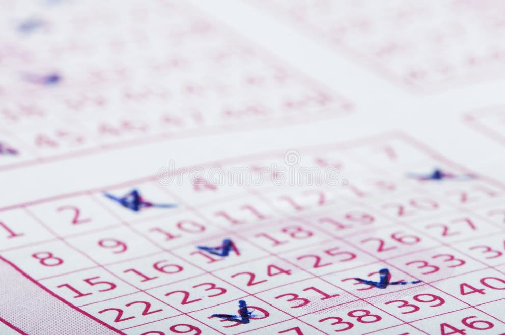 Bilhete de lotaria marcado imagem de stock. Imagem de loteria - 29600103