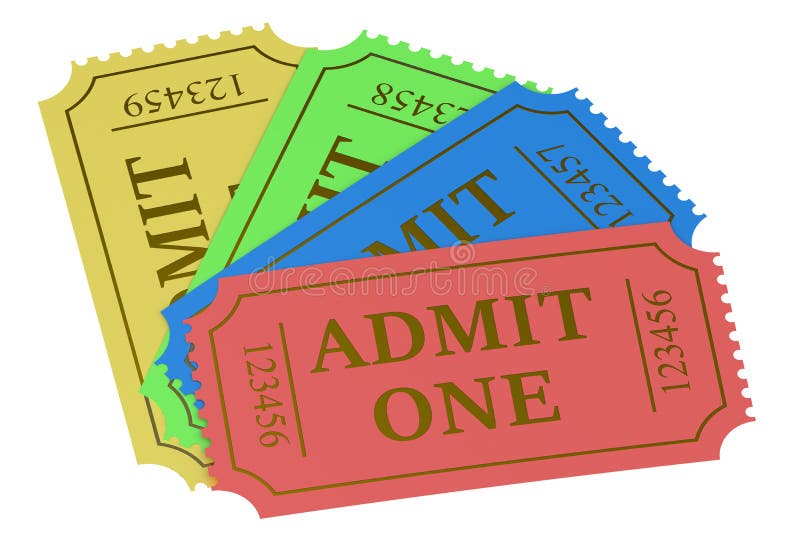 Jogo de bilhetes coloridos ilustração do vetor. Ilustração de projeto ...