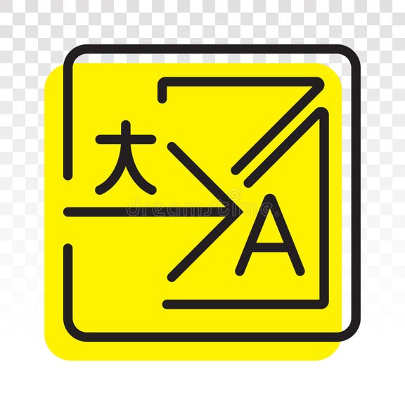 Bilingual Dictionary / Language Translation Flat Icon for Apps and ...