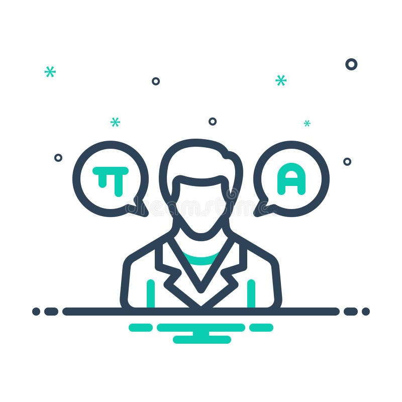 Mix Icon for Bilingual, Multilingual and Language Stock Vector ...