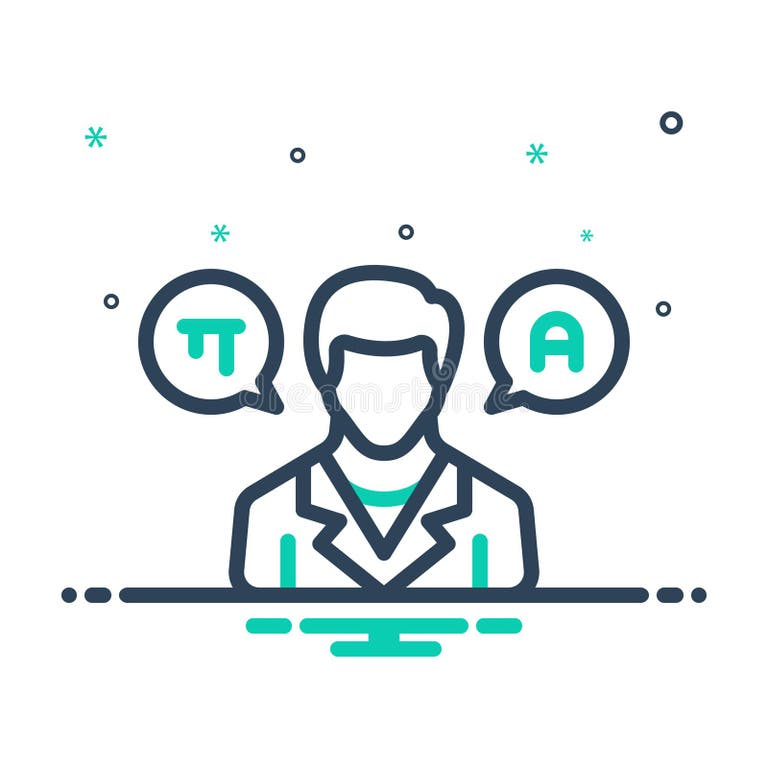 Mix Icon for Bilingual, Multilingual and Language Stock Vector ...