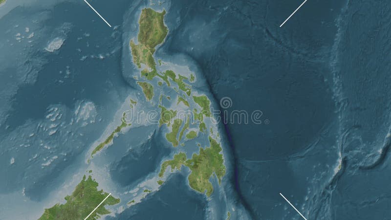 Biliran Island in the Philippine Sea. Satellite Map. Slide Stock Video ...