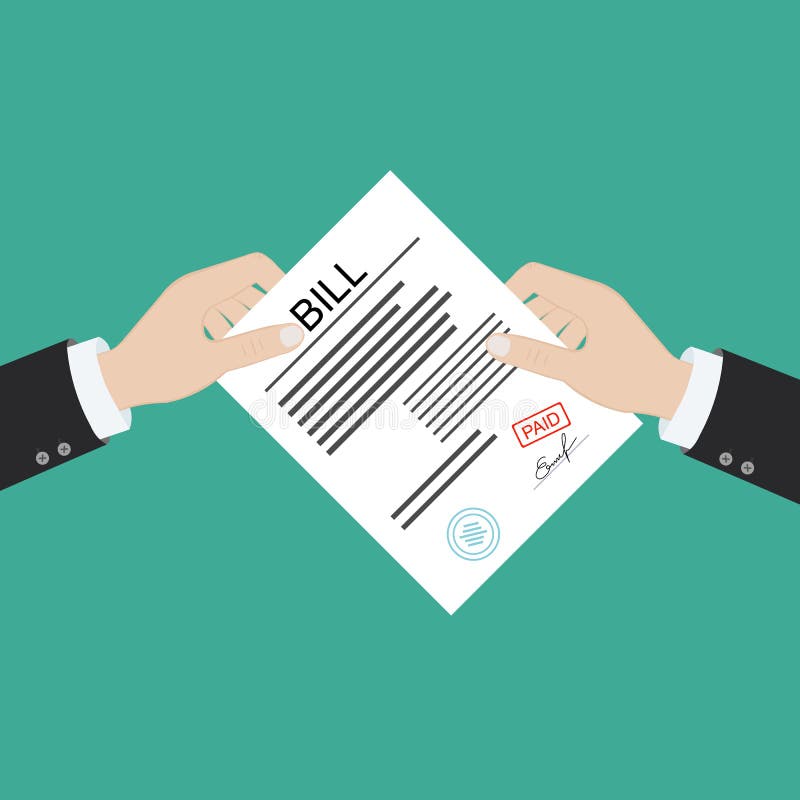 Bill vector art icon stock vector. Illustration of rent - 140976319