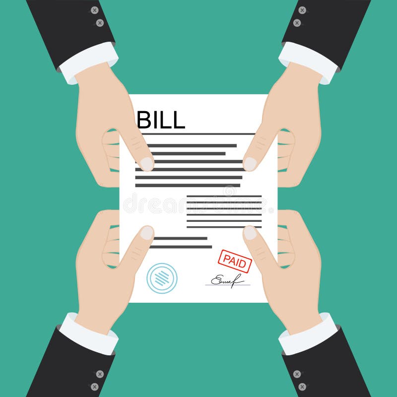 Bill vector art icon stock vector. Illustration of paper - 140976597