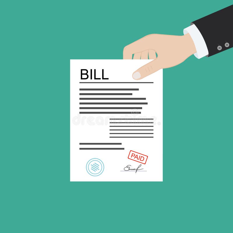 Bill vector art icon stock illustration. Illustration of expense ...