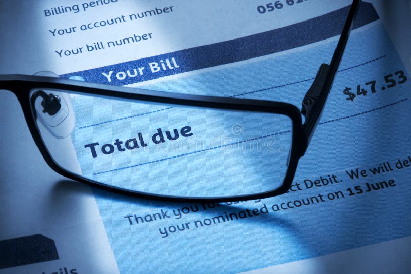 Bill Account Invoice Statement Due Stock Photo - Image of bills ...