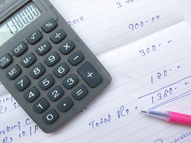 Bill and Calculator stock image. Image of bill, digital - 17595977