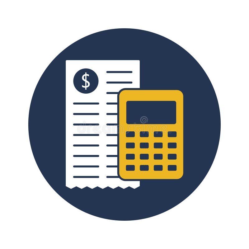 Bill Calculator Flat Vector Icon Which Can Easily Modify or Edit Stock ...