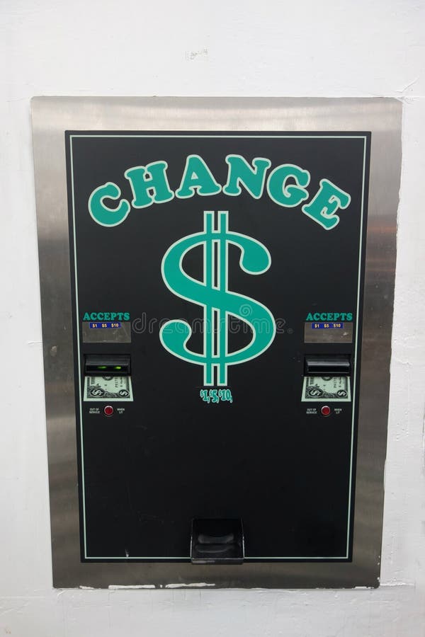 Dollar Bill In A Change Machine Stock Photo - Image of america, funding ...