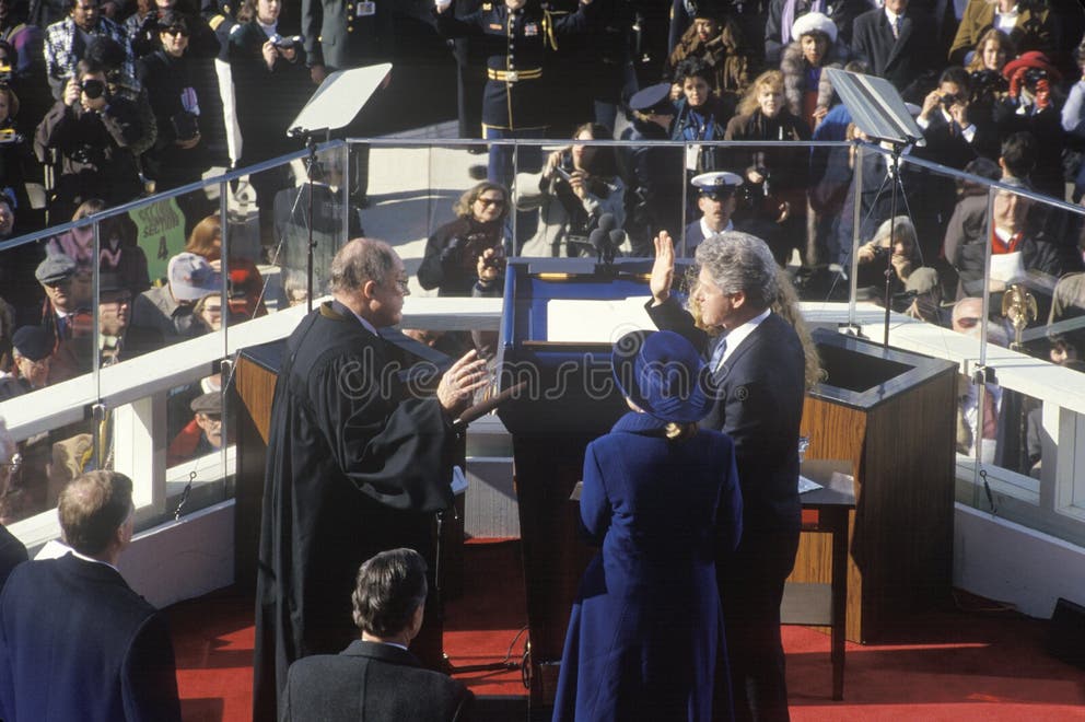 Bill Clinton S Inauguration Day Editorial Photography - Image of oath ...