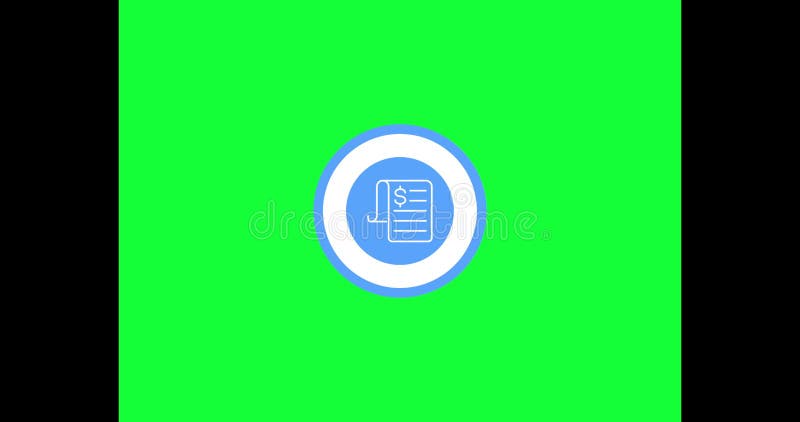Bill Icon Rotate on Green Screen Stock Footage - Video of billing ...