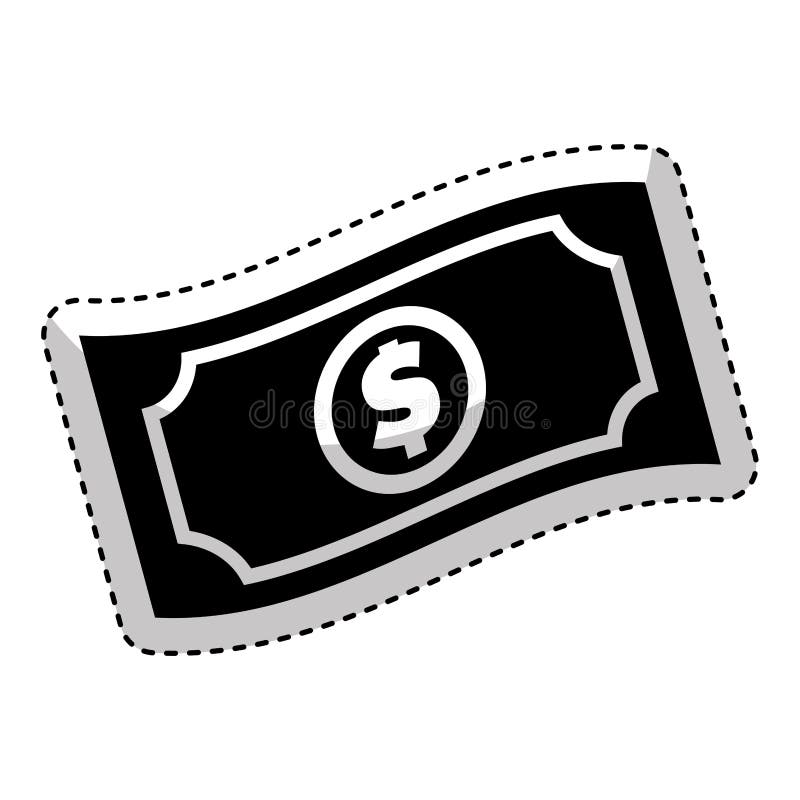 Bill dollar isolated icon stock vector. Illustration of business - 86704656