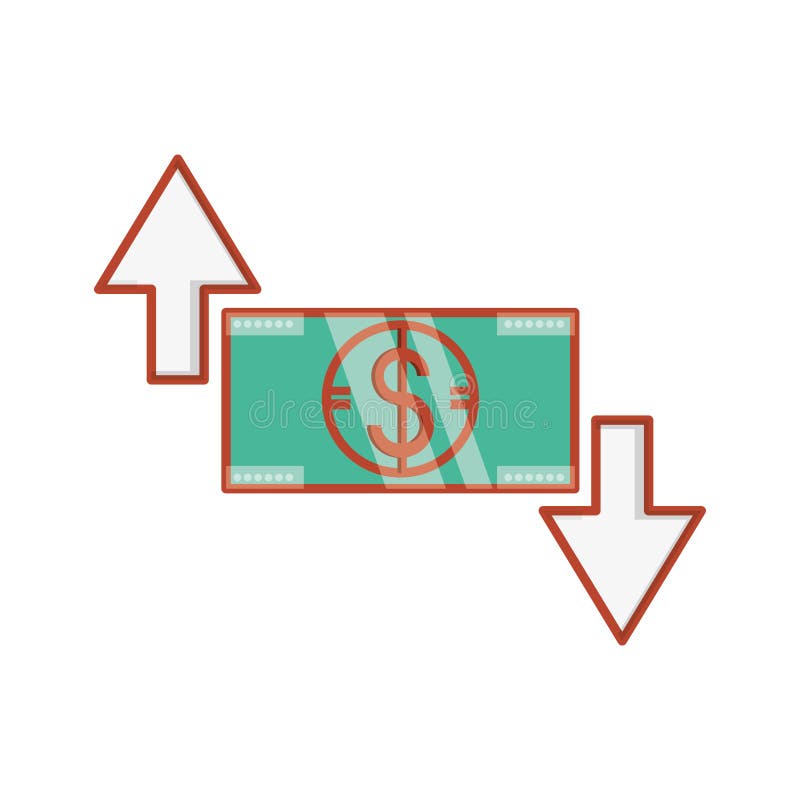 Bill Dollar Money with Arrows Stock Vector - Illustration of economy ...