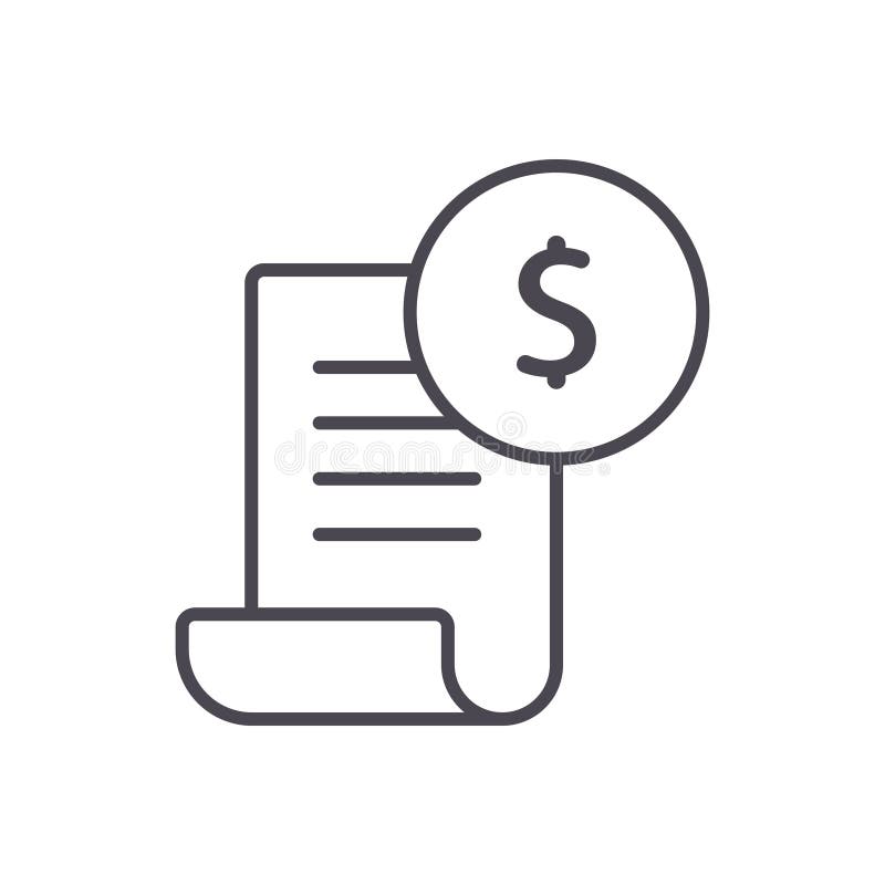 Bill Icon Sign Symbol Logo Vector Stock Vector - Illustration of ...