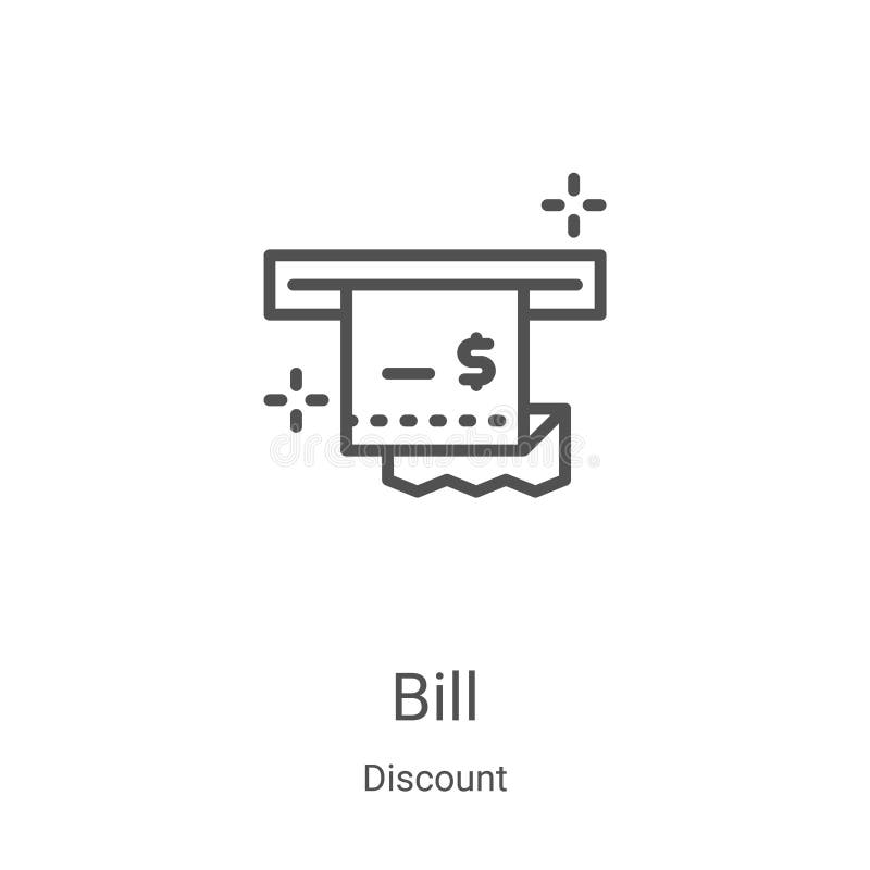 Bill Icon Vector from Business Strategy Collection. Thin Line Bill ...