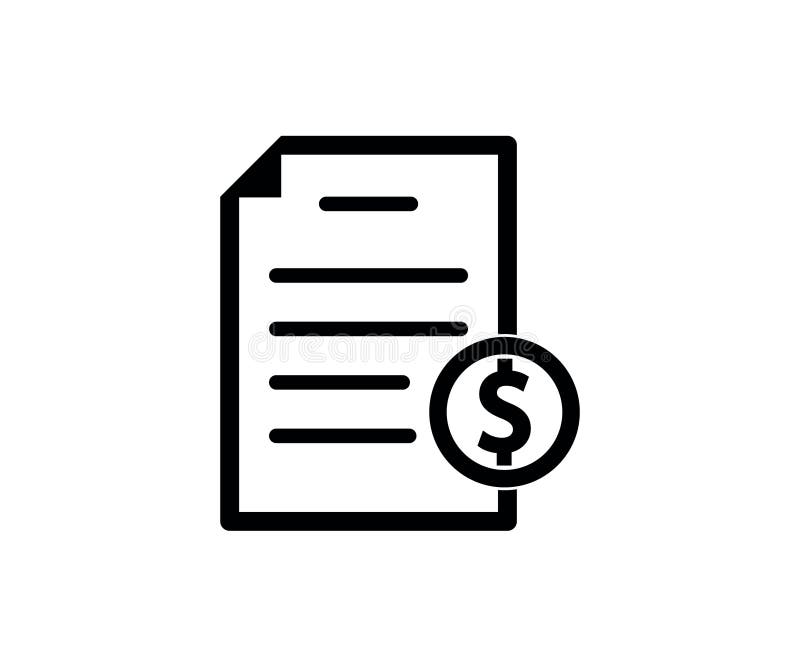 Bill Icon Vector Logo Design Template Stock Vector - Illustration of ...