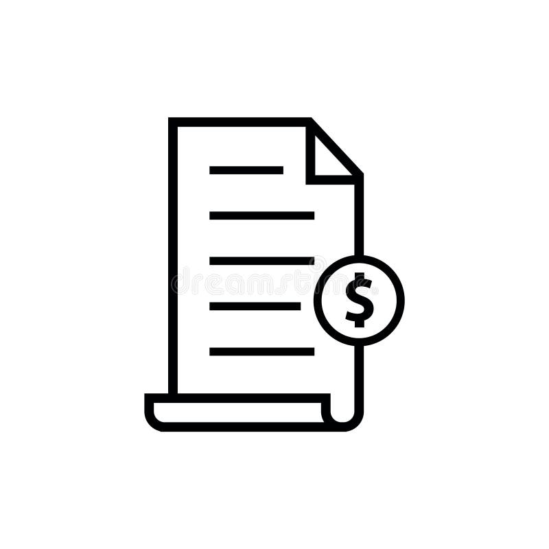 Bill Icon Vector Logo Design Template Stock Vector - Illustration of ...