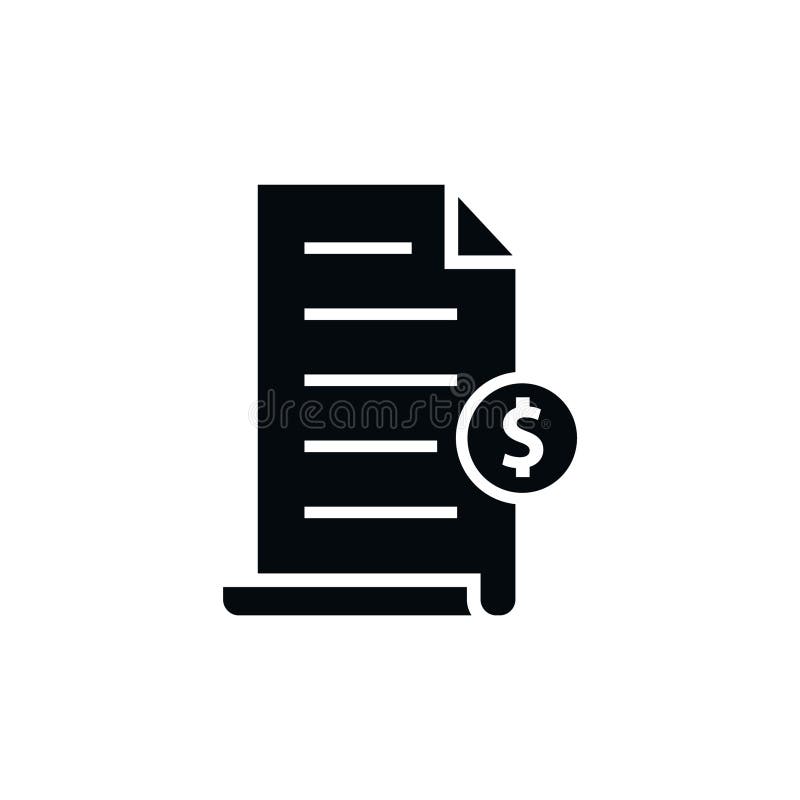 Bill Icon Vector Logo Design Template Stock Vector - Illustration of ...