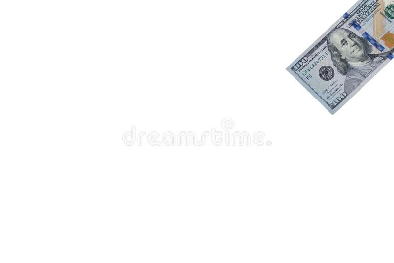 $100 Bill Isolated Against a White Background - Image Stock Image ...