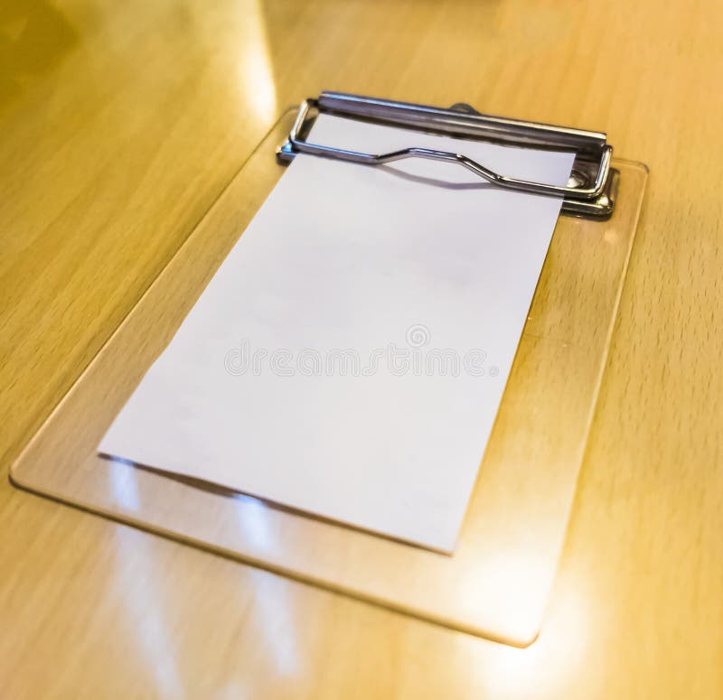 Bill Money Wood Tray White Paper Blank Stock Image - Image of ...