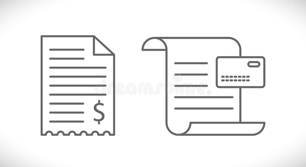 Bill outline icon stock vector. Illustration of finance - 210014208