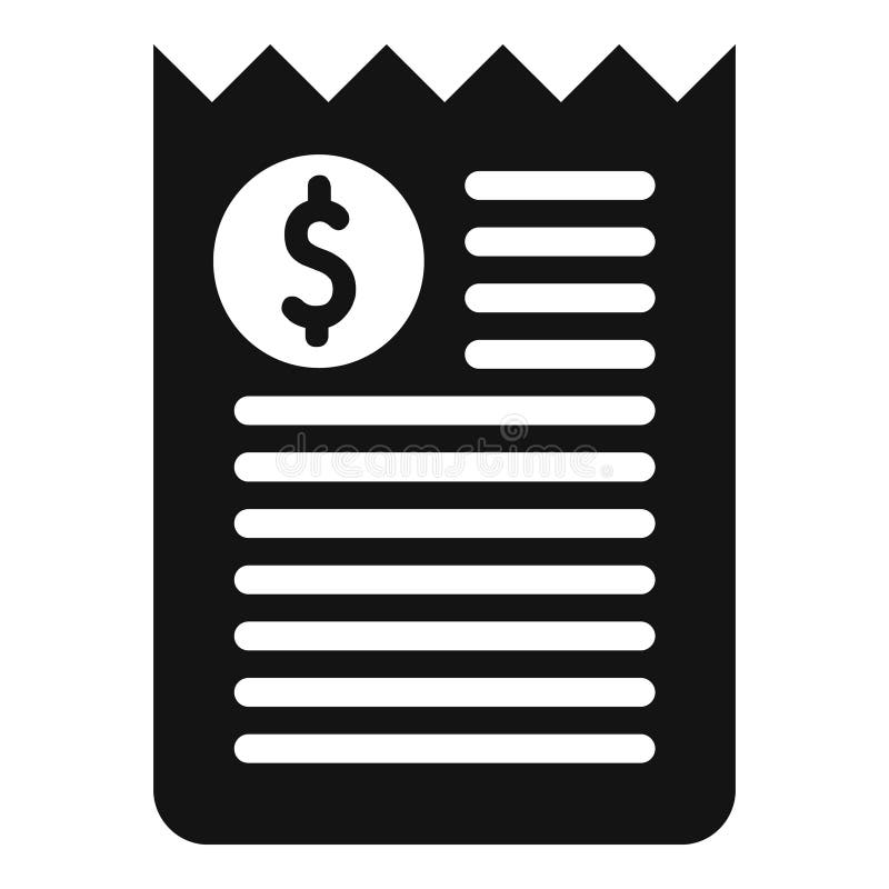 Bill Paper Icon Simple Vector. Screen Information Stock Vector ...