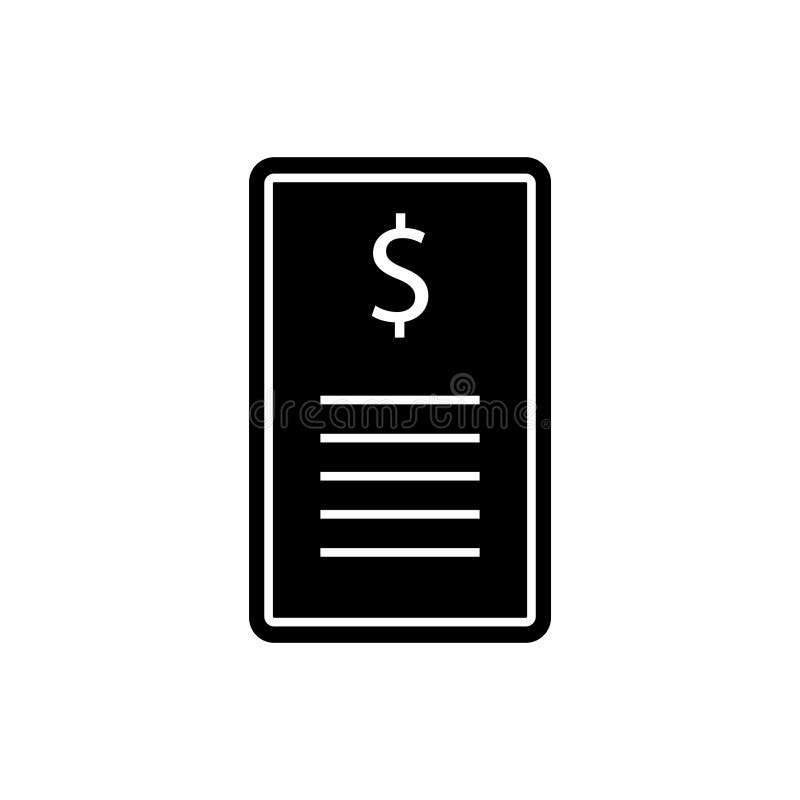 Bill paper icon vector stock vector. Illustration of data - 287561001