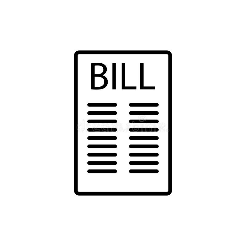 Bill paper icon vector stock vector. Illustration of bill - 287561023