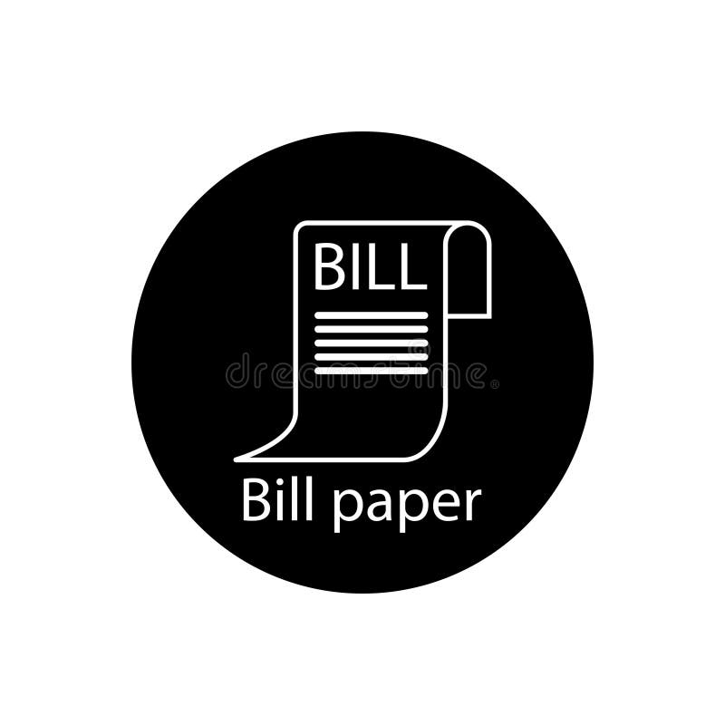 Bill paper icon vector stock vector. Illustration of debt - 287561037