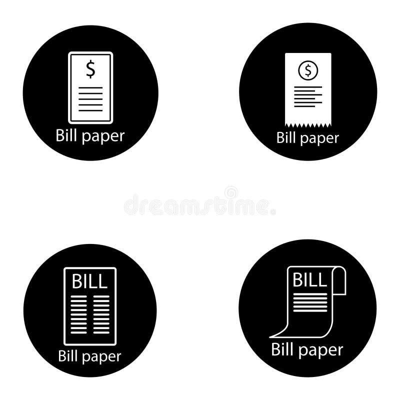 Bill paper icon vector stock vector. Illustration of design - 287561047