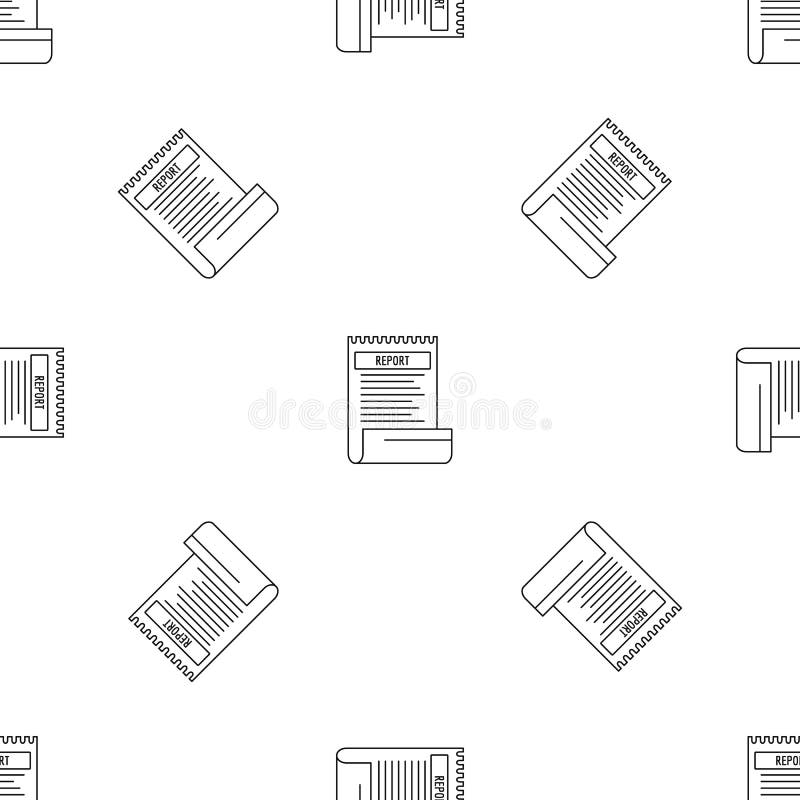 Bill Paper Report Pattern Seamless Vector Stock Vector - Illustration ...