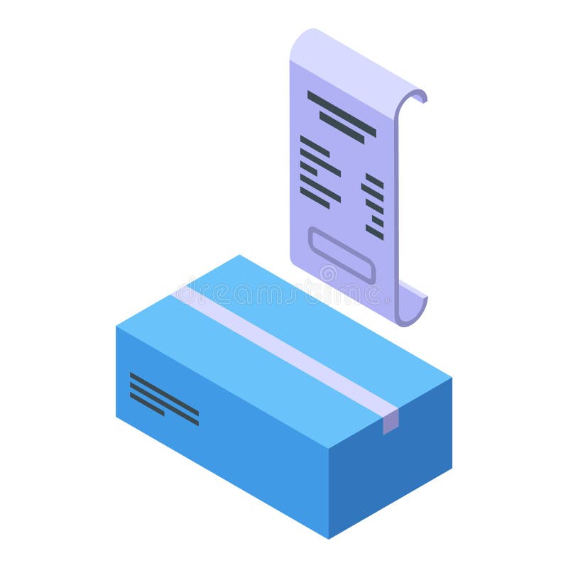 Bill Payment Icon Isometric Vector. Document Contract Stock ...