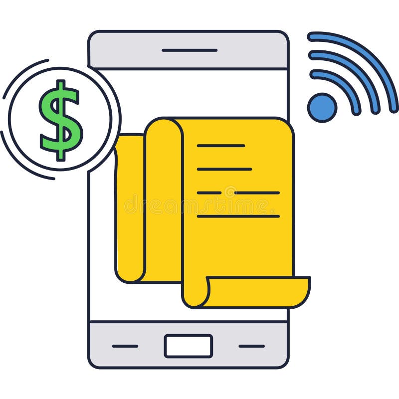 Bill Payment Online Icon Vector Isolated on White Stock Vector ...