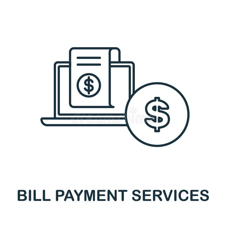 Bill Payment Services Icon. Line Element from Banking Operations ...